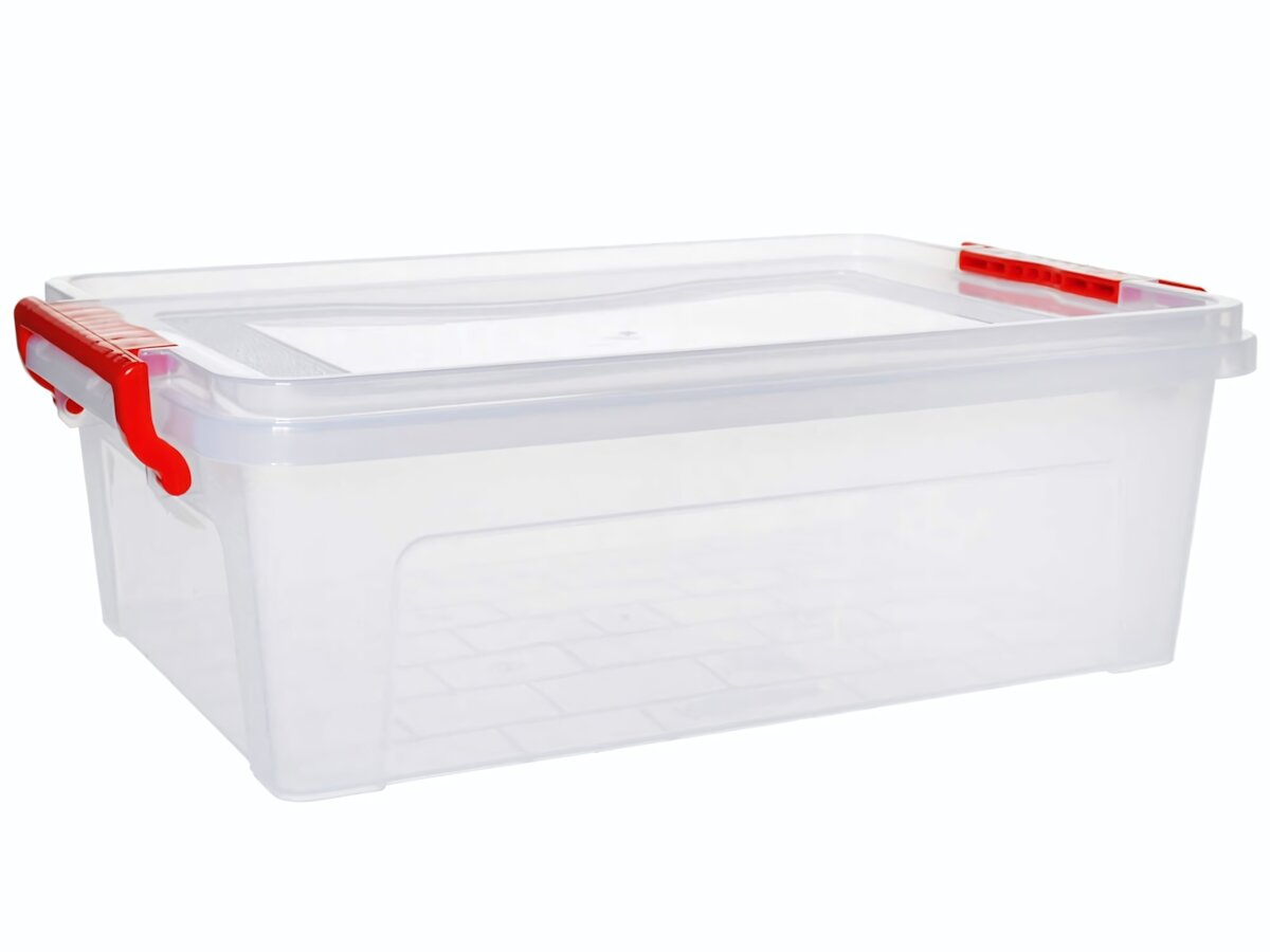 Контейнер для хранения 6,3л прямоугольный, прозрачный, пластик, с крышкой