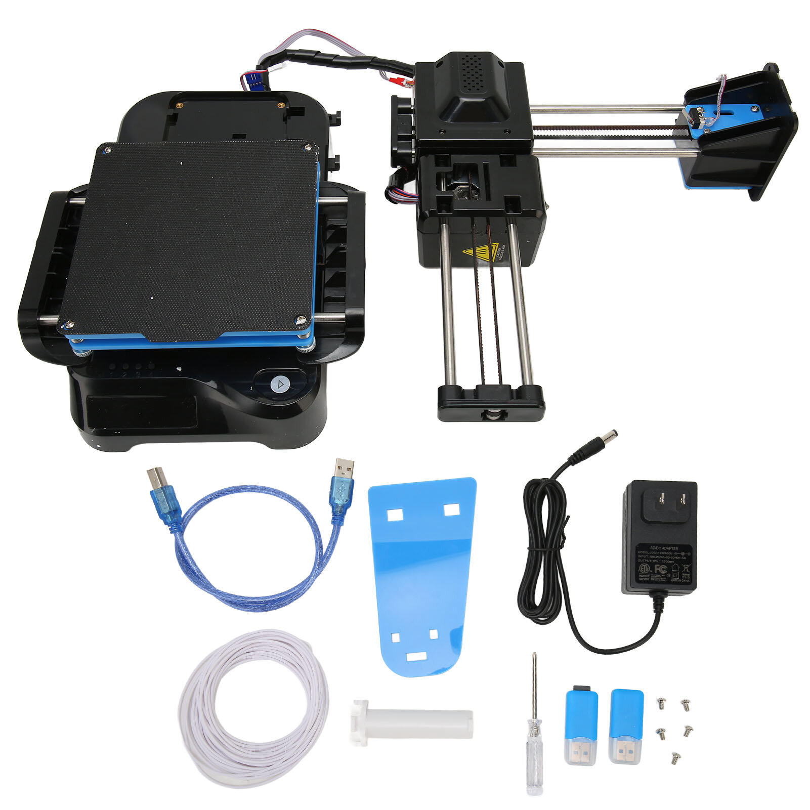 FDM Mini 3D Printer Тихий высокая точность обновляемая технология экструдера 4x4x4IN Торг.