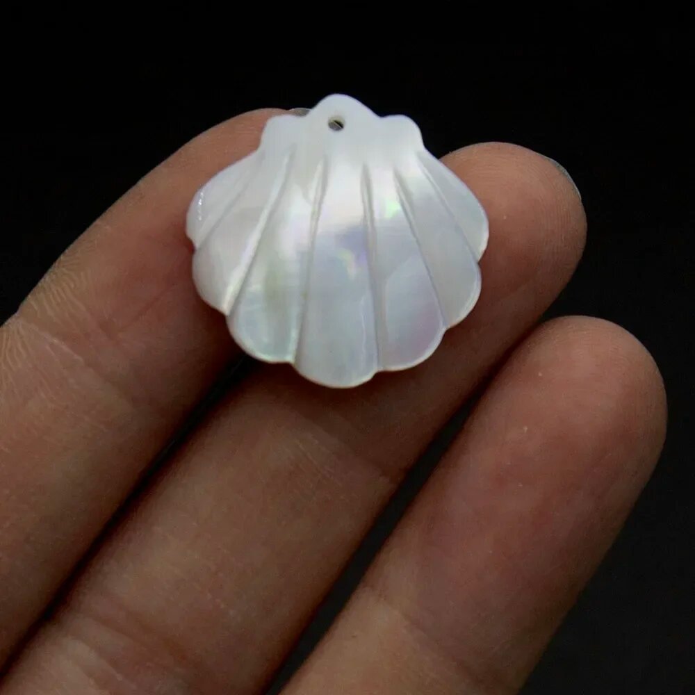 Белые ракушечные бусины для украшений