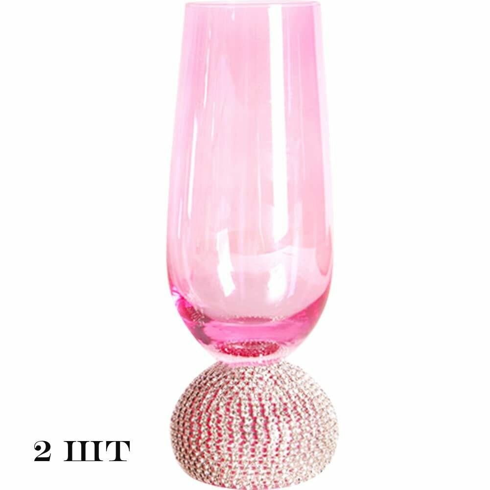 Набор бокалов для красного вина, для белого вина 2 штуки, стразы, 250 мл, House Axiom-