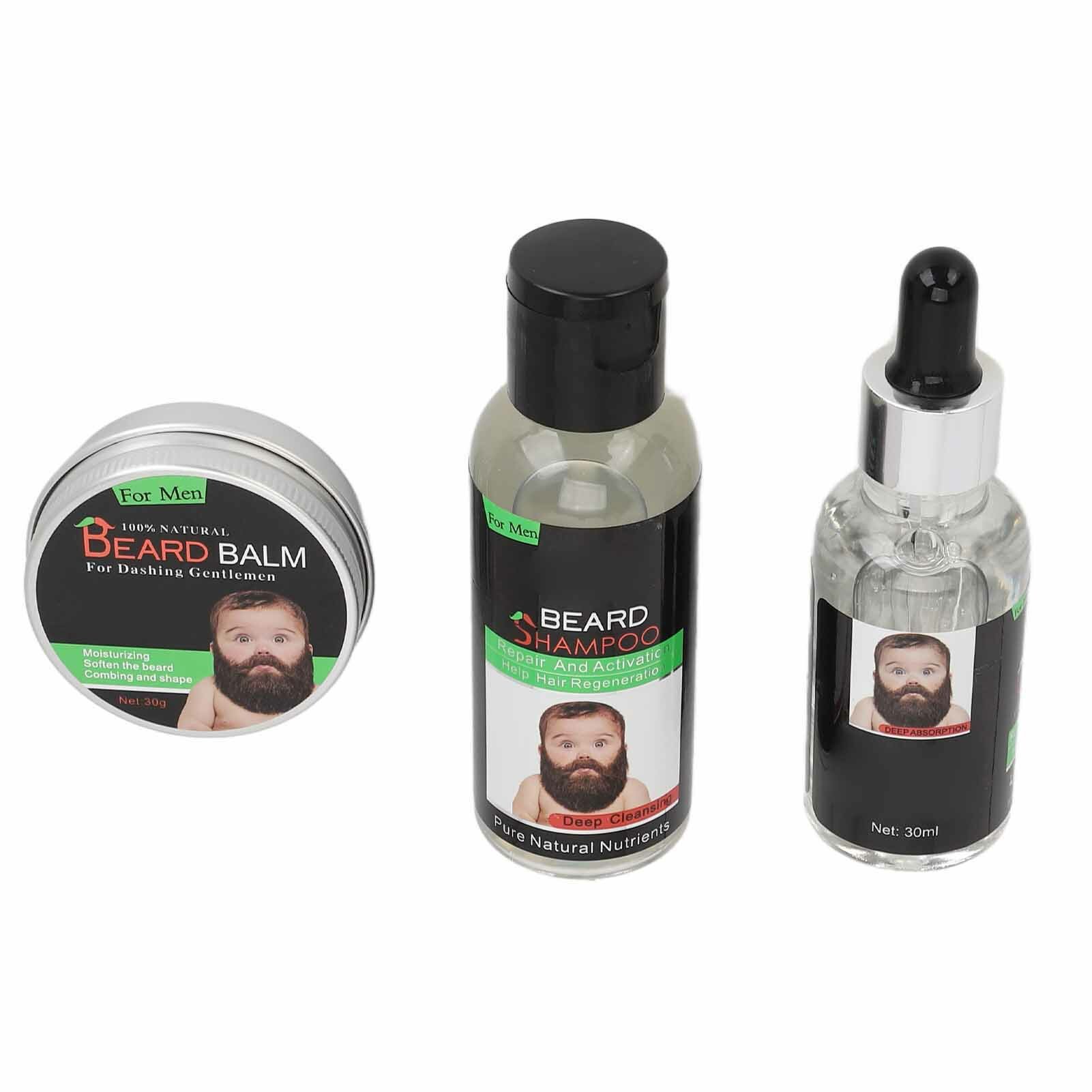 Комплект для ухода за бородой увлажняет глубокий очищающий ремонт вруша
