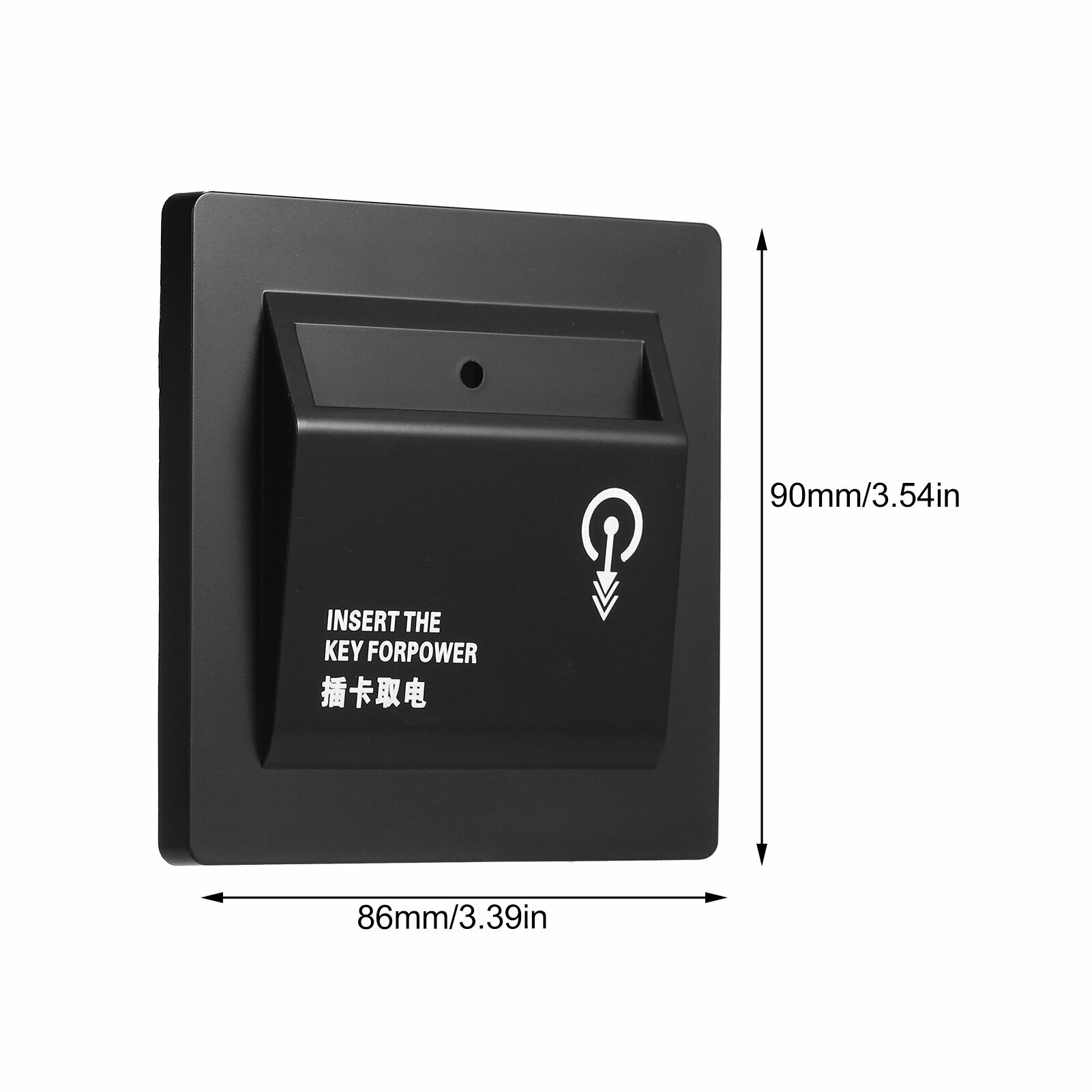 Черный энергосберегающий выключатель для гостиниц 40А, механический, с ключом-картой