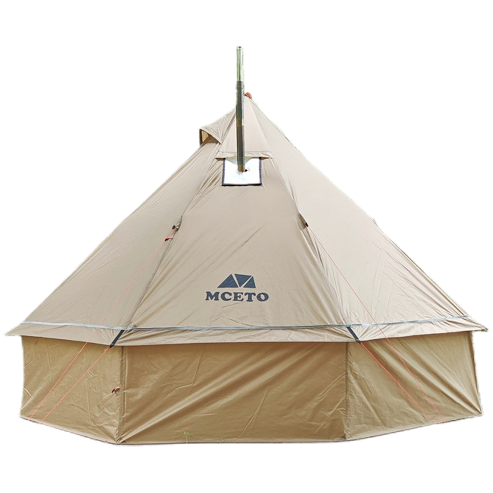 Палатка-типи на 2-4 человека с обогревателем и встроенной печью, пирамидальная палатка-вигвам для кемпинга и походов.