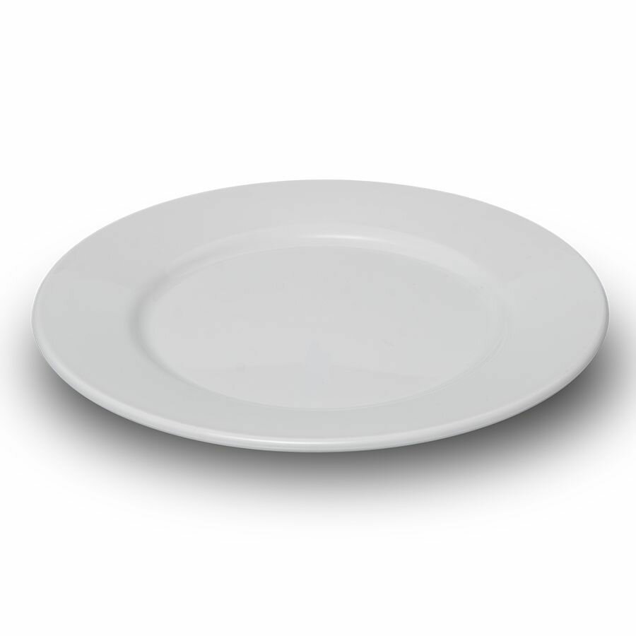 Набор тарелок из поликарбоната, "Rubikap", белый, диаметр 25 см, 6 шт.