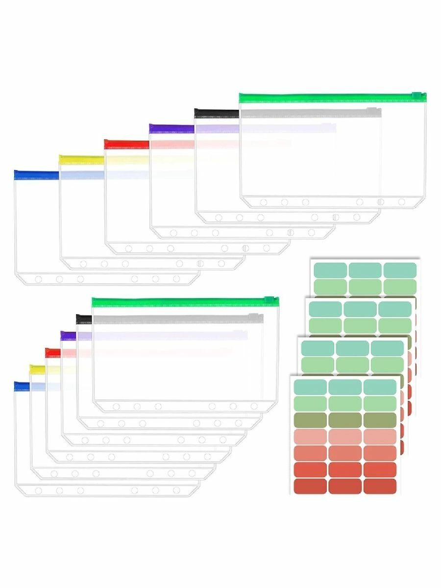 12 Карманов Для Папок А5, 6 Отверстий, Вкладыши А5=v=