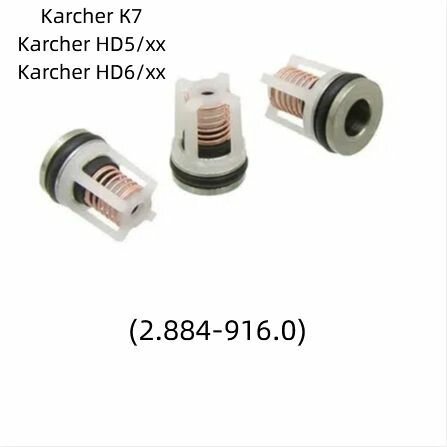 Комплект клапанов (3 шт.) для Karcher К7, Karcher HD5/xx, HD6/xx (2.884-916.0)