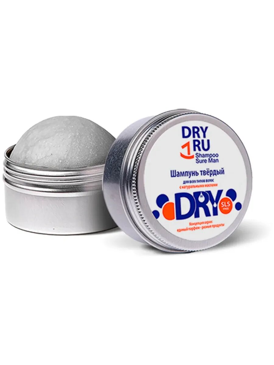 DRY RU SHAMPOO SURE MAN Шампунь твёрдый мужской для всех типов волос 55г