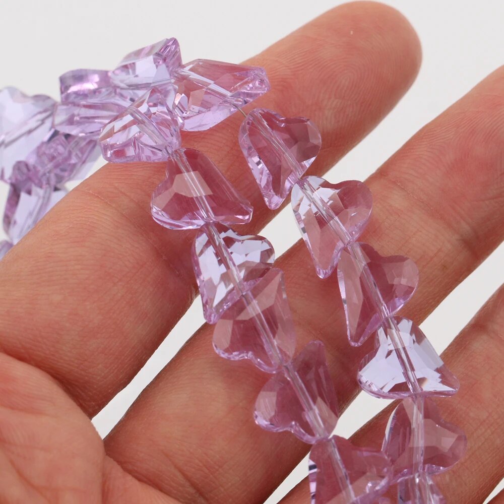 Хрустальные бусины сердца Weargolsil 18-