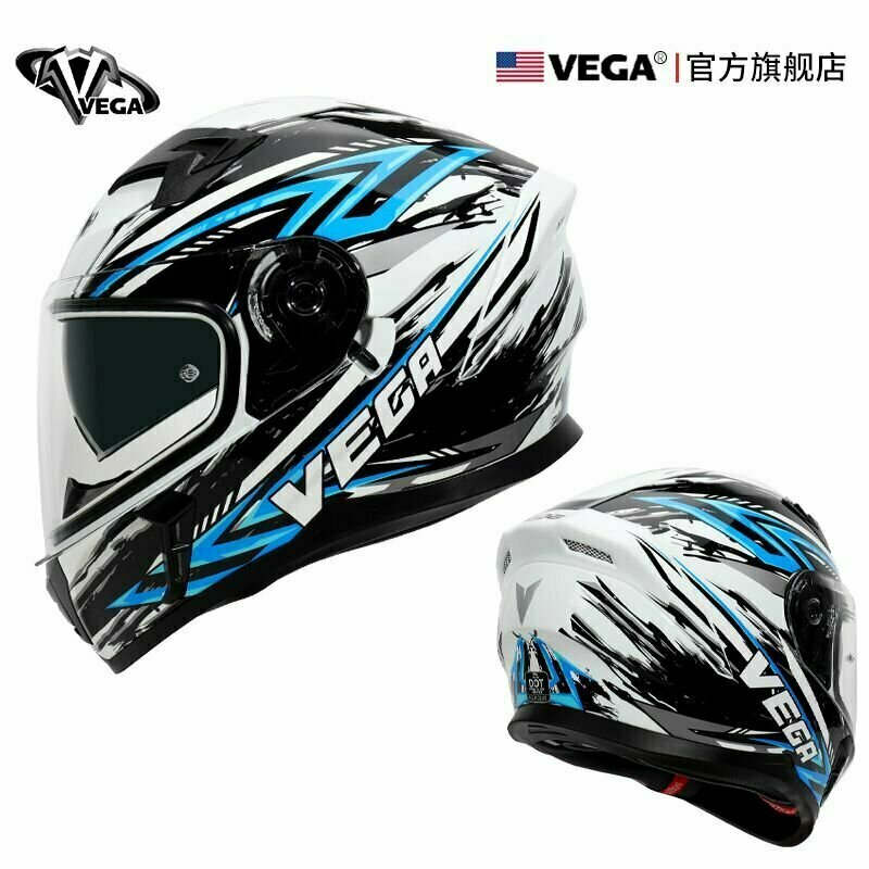 VEGA Мотоциклетный шлем , полнолицевой мотоциклетный шлем Bluetooth ECE, противотуманный, для всех сезонов