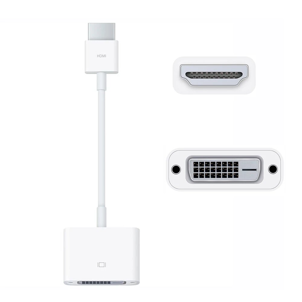 Оригинальный адаптер HDMI-DVI для Mac mini M1 2020 Mac mini 2018, белый кабель-переходник HDMI-DVI для apple HDMI-DVI 922-9555