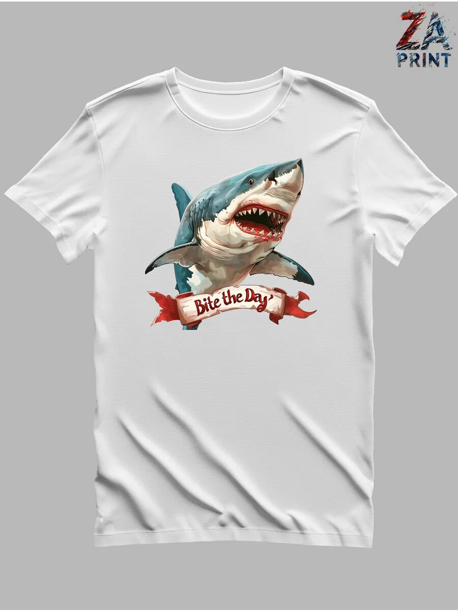 Футболка голодная акула