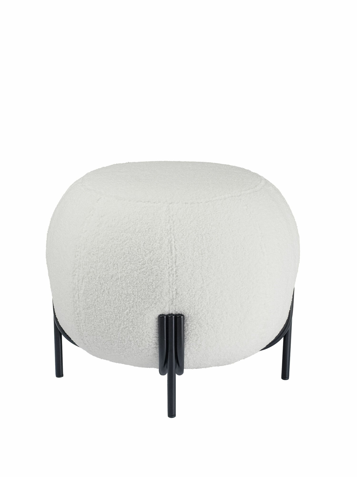 Пуф круглый Флойд белых экомех HUSH 000