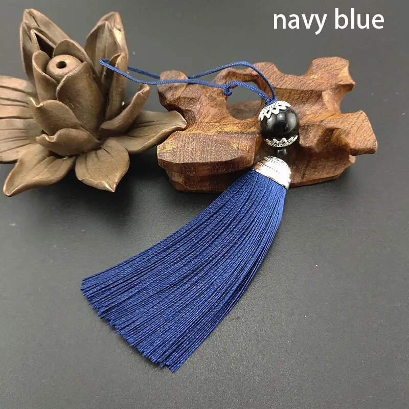 Полиэфирные кисточки с бахромой, 1/3/5 шт. 1pcs, Синий, Navy blue