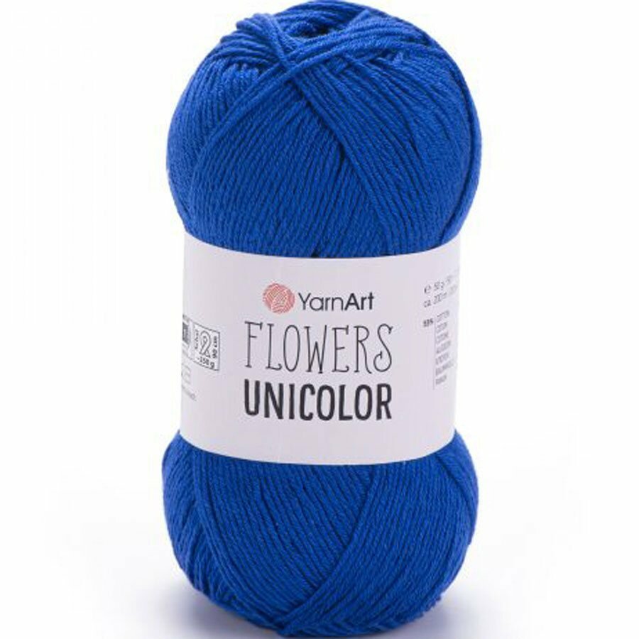 Пряжа Yarnart FLOWERS UNICOLOR 752 т. василек (5 мотков)
