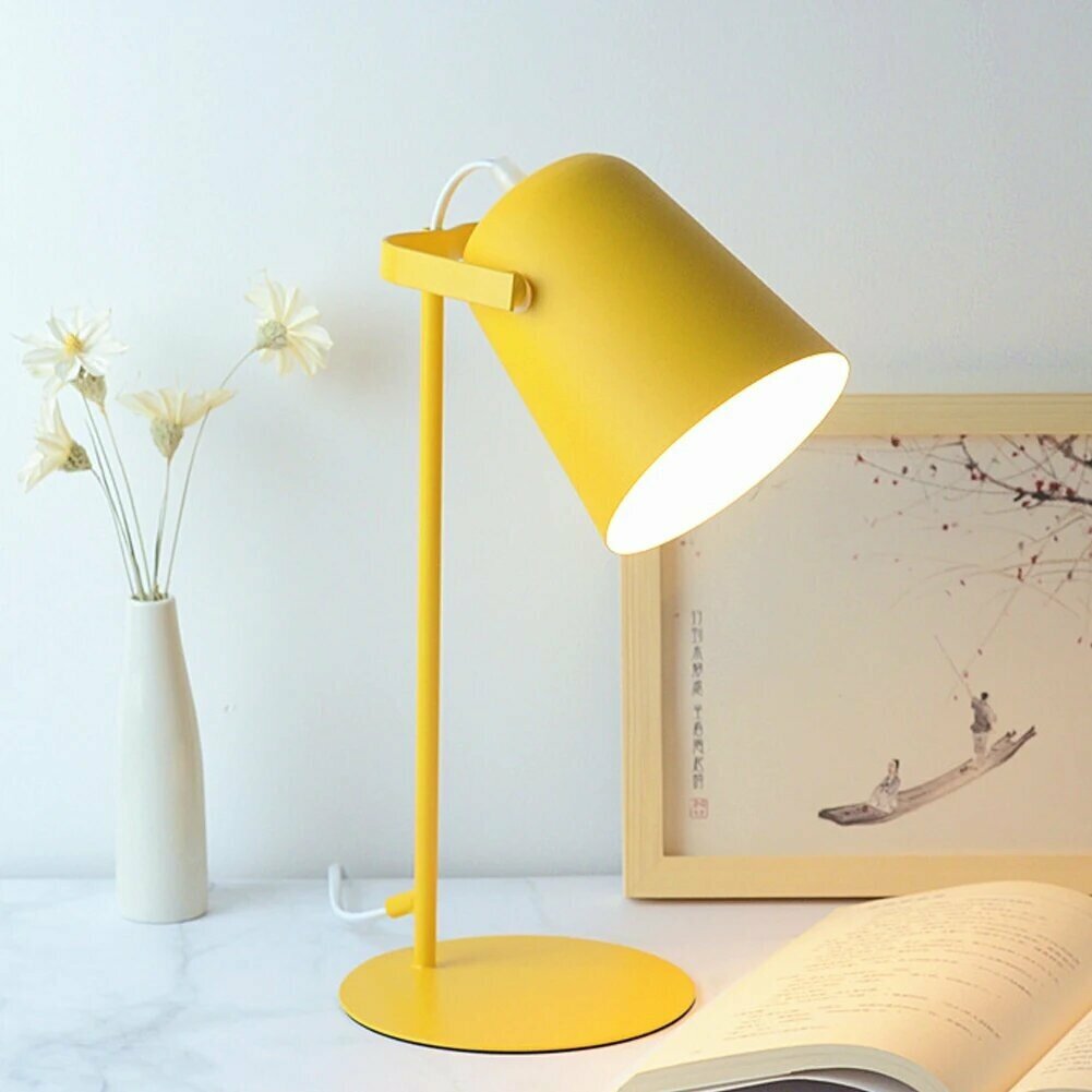 Настольная лампа E－SMARTER розовая, EU Plug, YELLOW, Светло-желтый