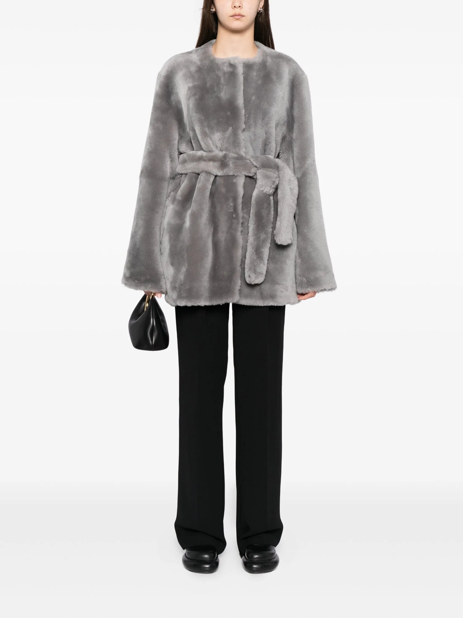 Куртка TOTEME Plush, размер 34, grey — фото 1