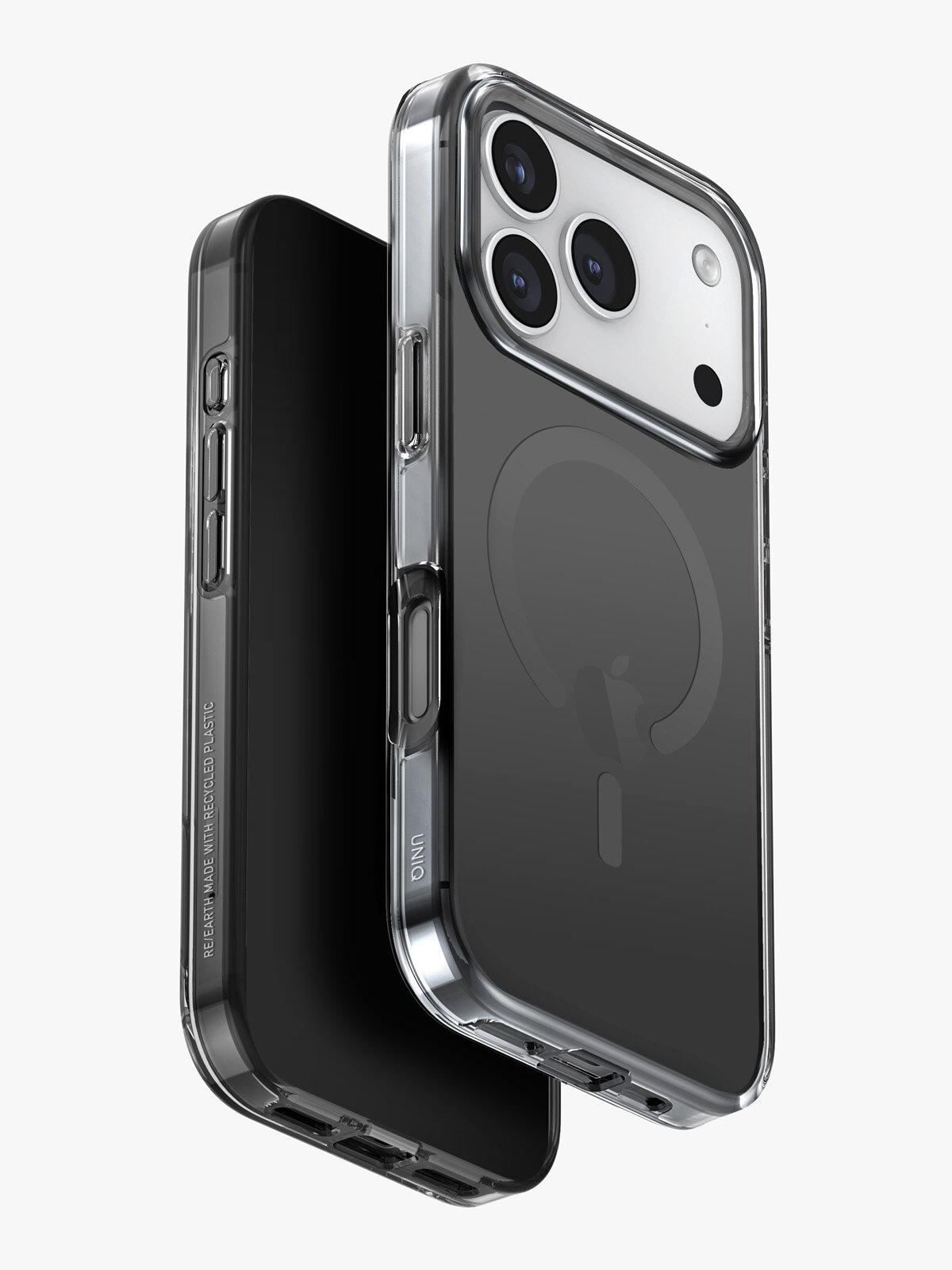 Чехол Uniq на iPhone 17 Pro, Clario с магнитами MagSafe, с защитой Air Max, серый