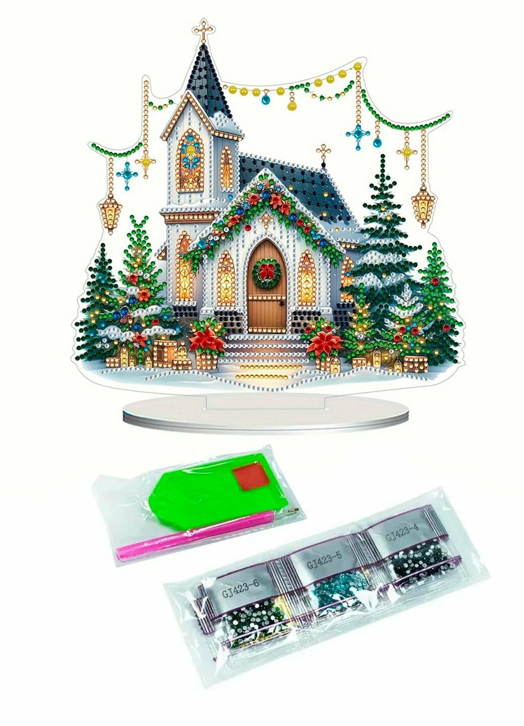 Алмазная мозаика фигурная "Домик" 24х23 см. Kubanstar