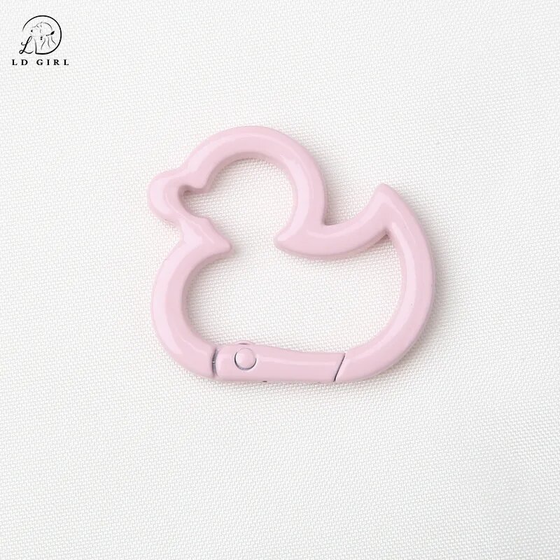 Металлические карабины в форме утки 10/5 шт Розовый, K-5pcs