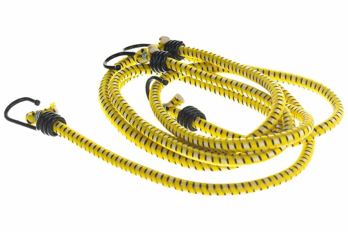 STAYER 120 см, d 7 мм, со стальными крюками, 2 шт, резиновый, крепежный шнур (40505-120)