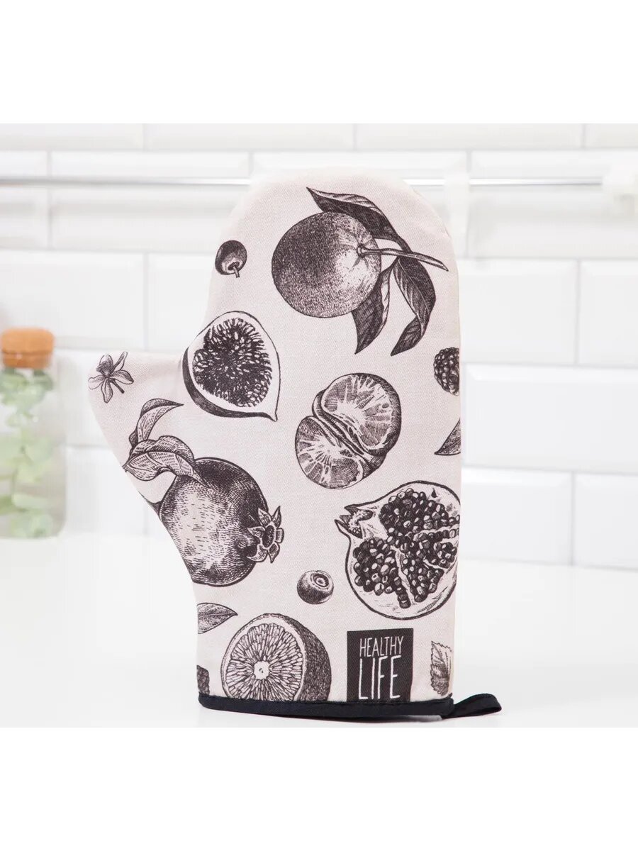 Варежка прихватка для кухни 20х28 для горячего для дома