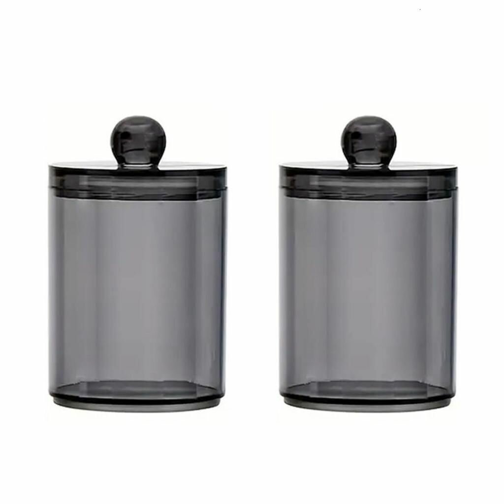 2 прозрачные коробки для ватных тампонов-2 коробки для ватных тампонов