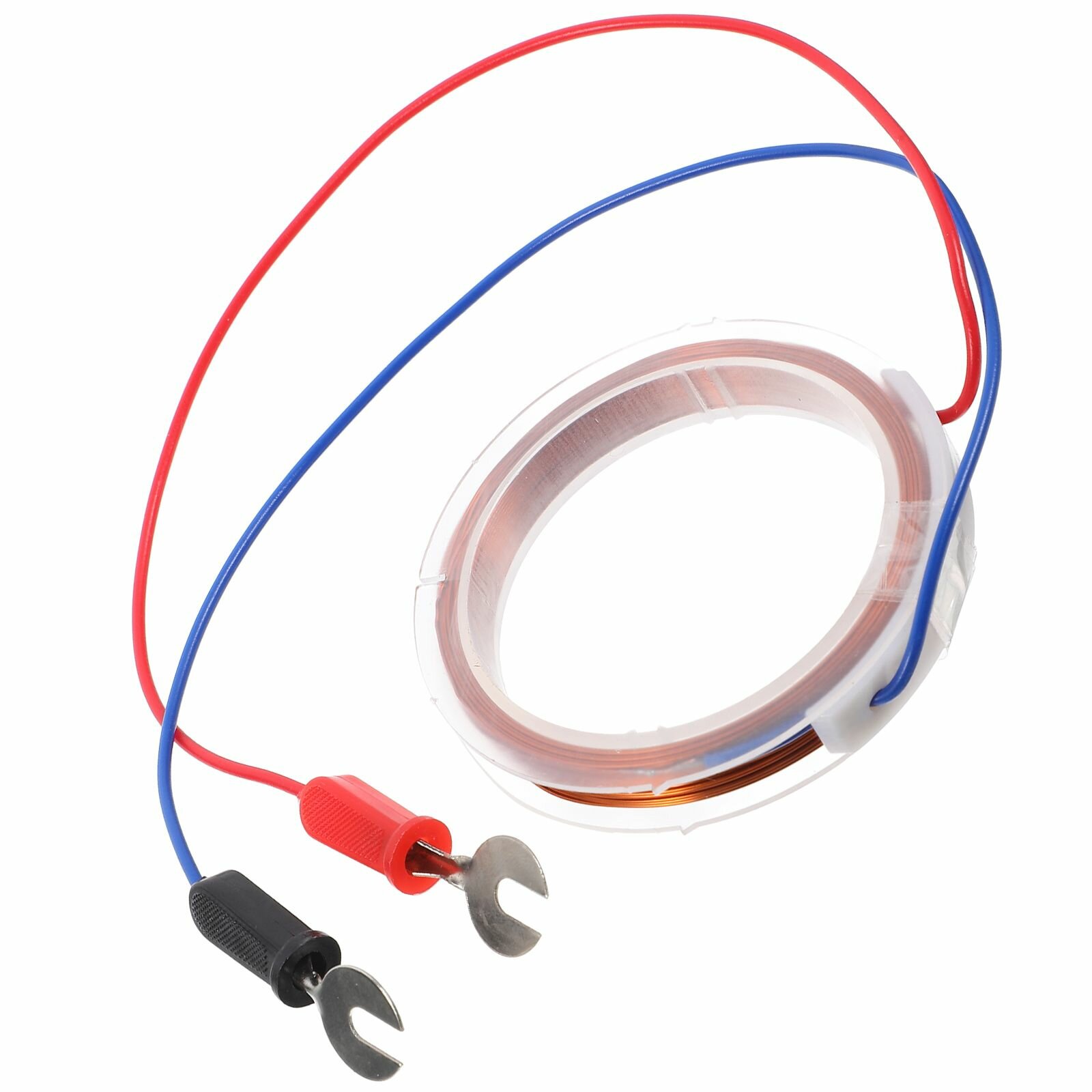 Катушка из меди для опытов, круглая экспериментальная катушка 100 витков 6,50x6,50x1,00 см для школьных опытов и домашних лабораторий, демонстрация магнитного поля