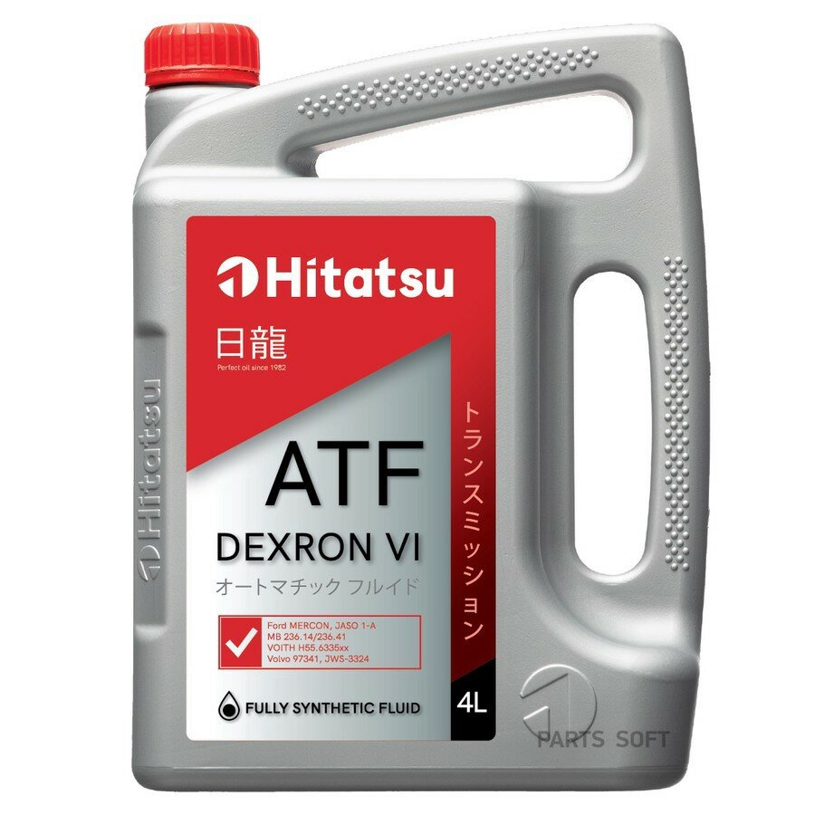 Р–РёРРєРѕСЃС‚СЊ РђРРР/Р“РЈР  СЃРёРЅС‚. ATF DEXRON VI 4Р» MERCON LV, 236.14/236.15/236.41, ZF8, Volvo 97341, JWS3324 от официального дистрибьютора, HITATSU, артикул ATFDEX4