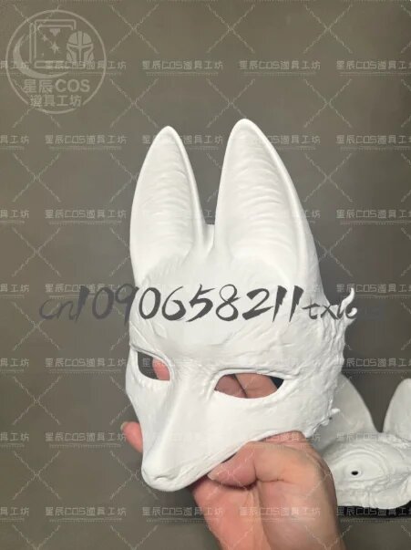 Маска лисы Tsuneki Kotoyuki Shimizu Hinako черно-белая