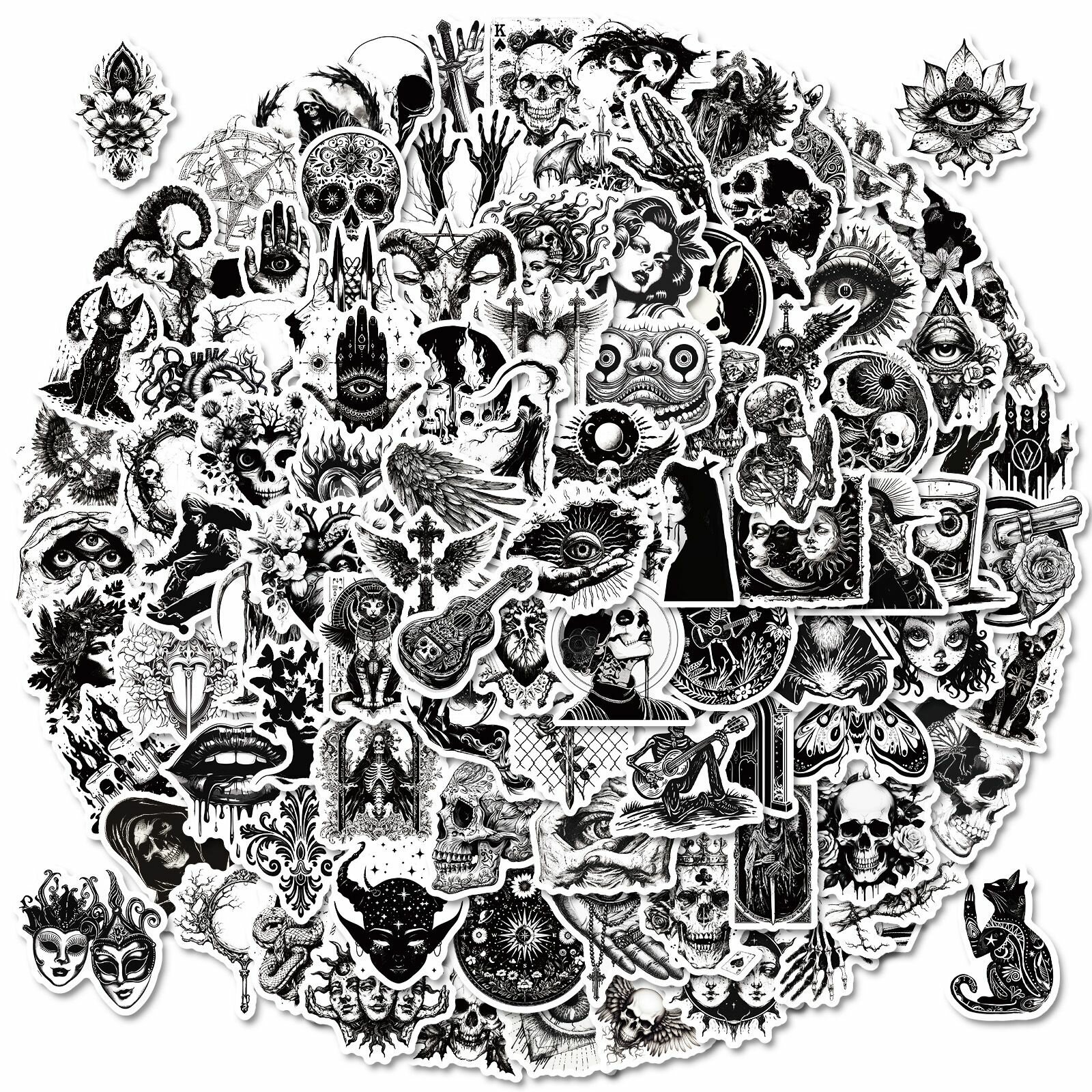 Черно - белые граффити с готическим панком