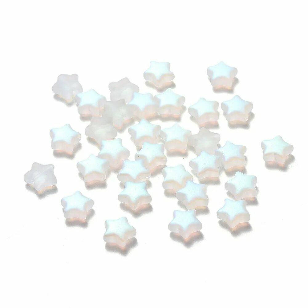 Бусины звезды звездочки глазурованных бусин 50 шт, размер 9.9х9.6 мм, сделанных своими руками.