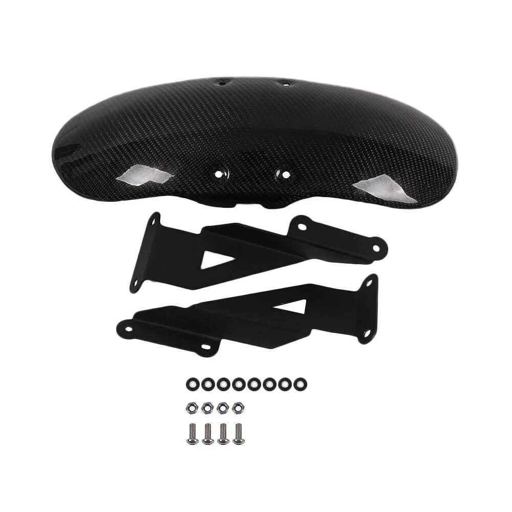 Для Ducati Scrambler 800 2017 2018 2019 2020 углеродное волокно передний Hugger брызговик Cafe Racer аксессуары для мотоциклов с кронштейном