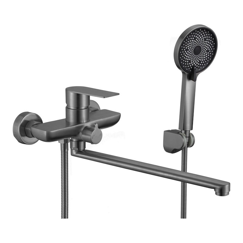 Смеситель для ванны Fmark FS8824Q, графит