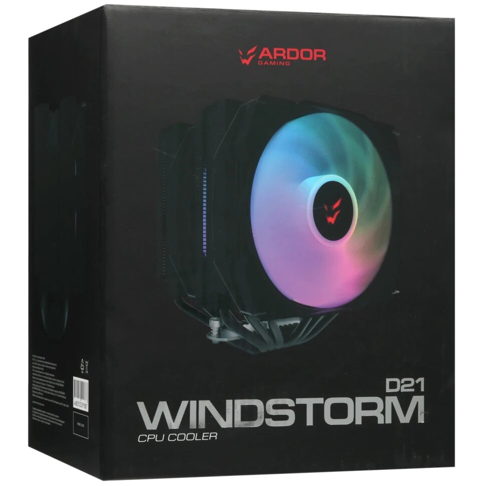 Кулер для процессора ARDOR GAMING Windstorm D21, ARGB, черный