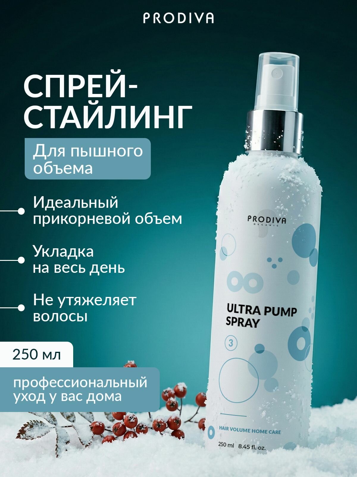Спрей Ultra Pump Spray стайлинг для создания прикорневого объема c коллагеном, аминокислотами и протеинами 250 мл