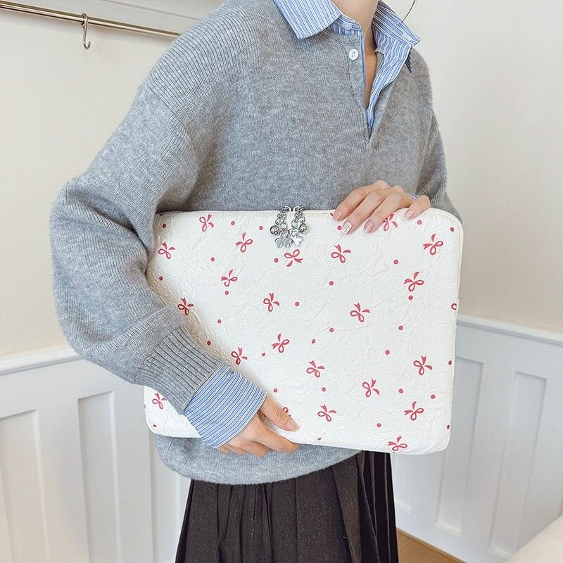 13-15-дюймовая сумка для хранения ноутбука с рисунком банта для работы, путешествий, повседневной деятельности