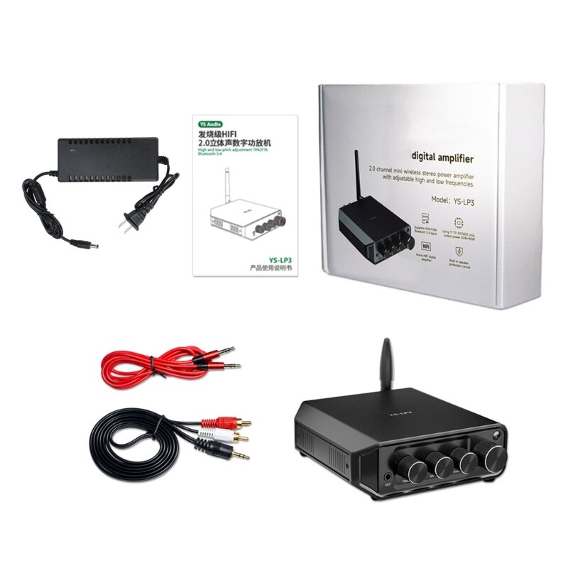 Металлический цифровой усилитель BT5.4 Technology с двухканальным выходом мощностью 50 Вт для иммерсивного прослушивания