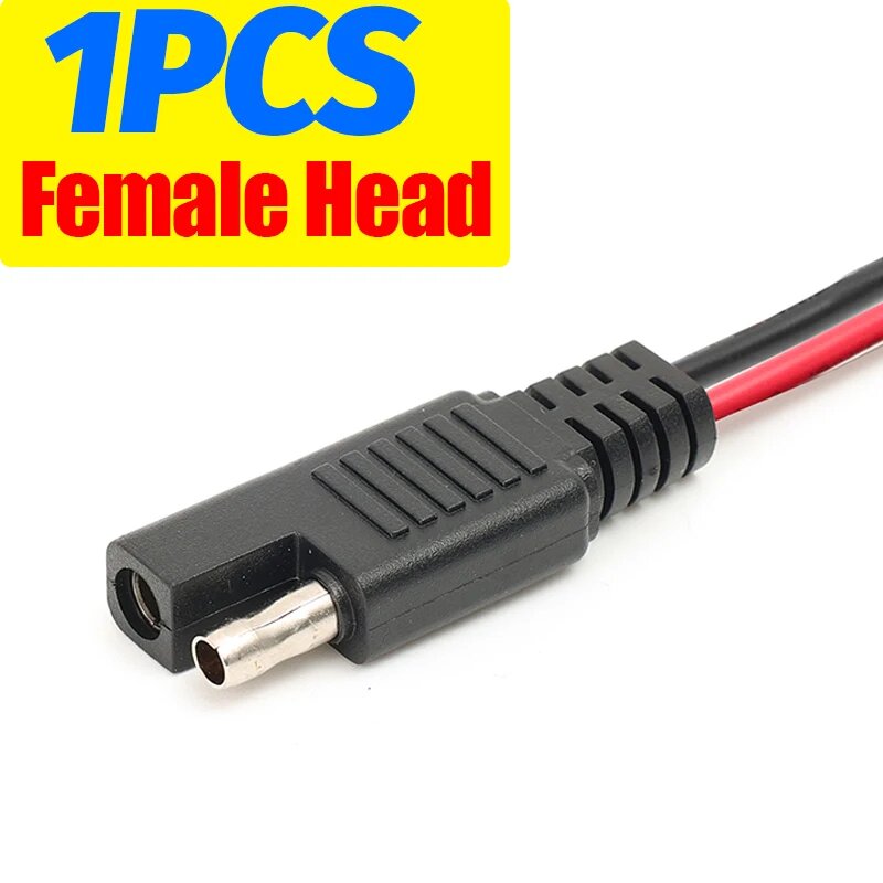 12 В SAE удлинительный кабель, быстроразъемный 2-контактный разъем для зарядного устройства, солнечной панели, мотоцикла, автомобиля, автофургона, жгут проводов питания Female(1pcs)