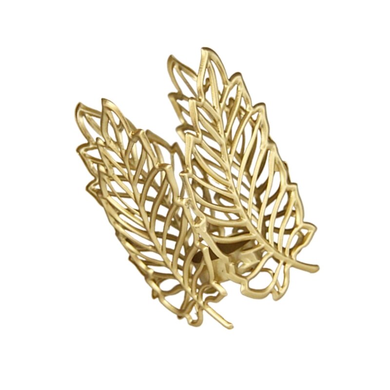 Скандинавские золотые листья украшение рабочего стола металлическим подсвечником