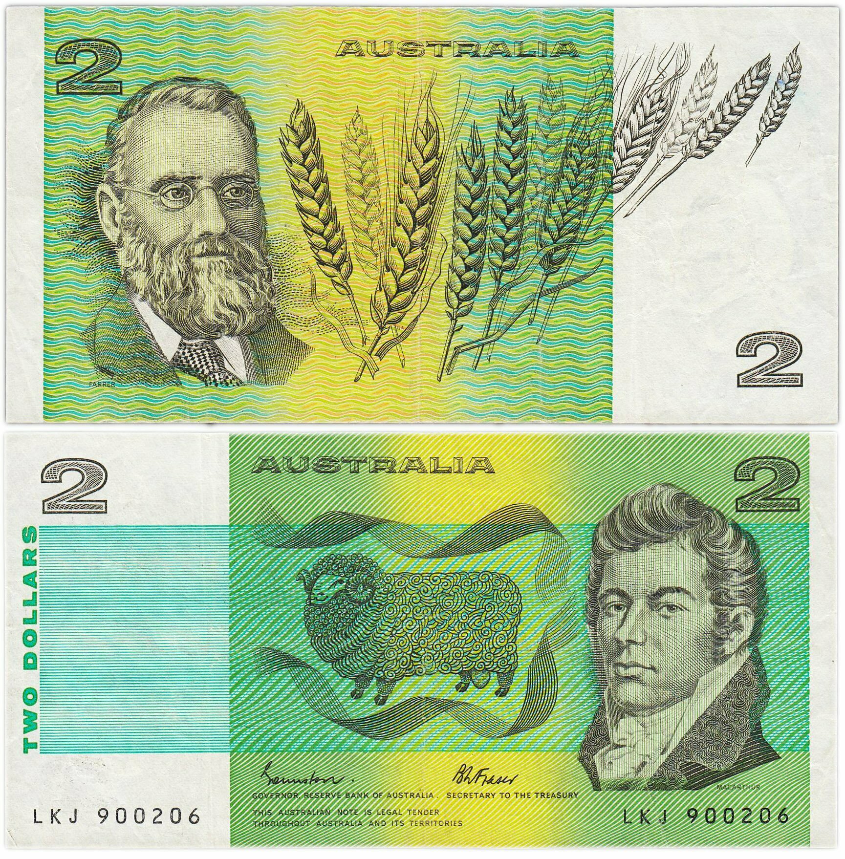 Австралия 2 доллара 1974 - 1985 "Джон МакАртур"