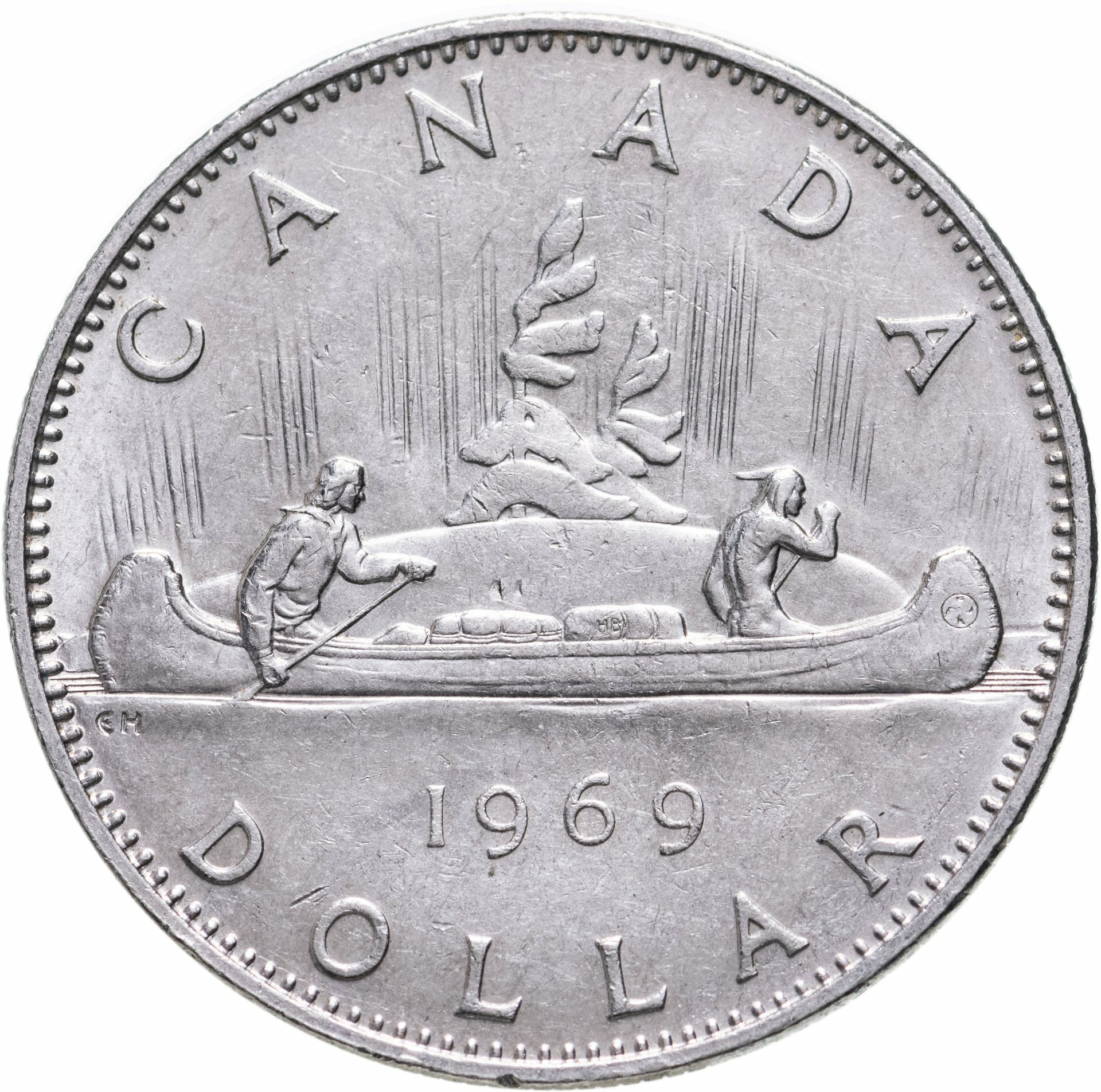 Канада 1 доллар dollar 1969, Никель, в сохранности XF