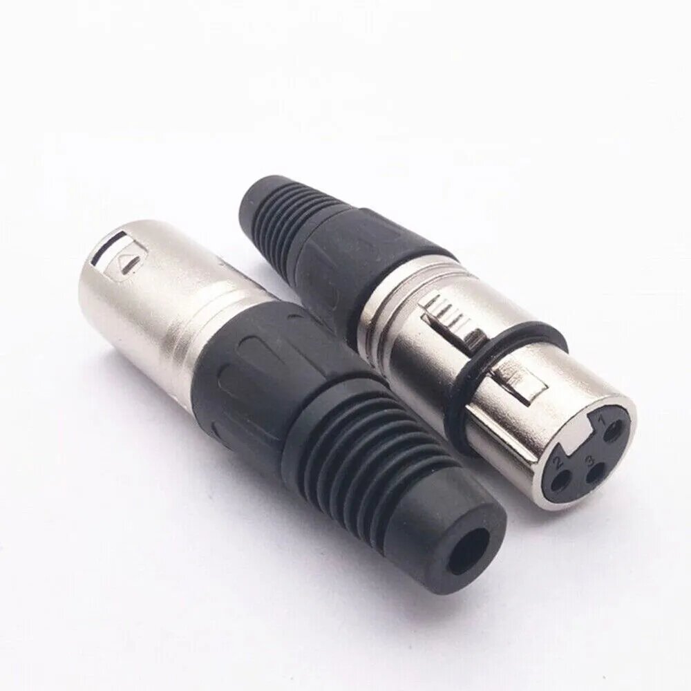 10шт XLR для DMX 3-Контактный Разъем для Подключения Аудиомикрофона MIC Snake