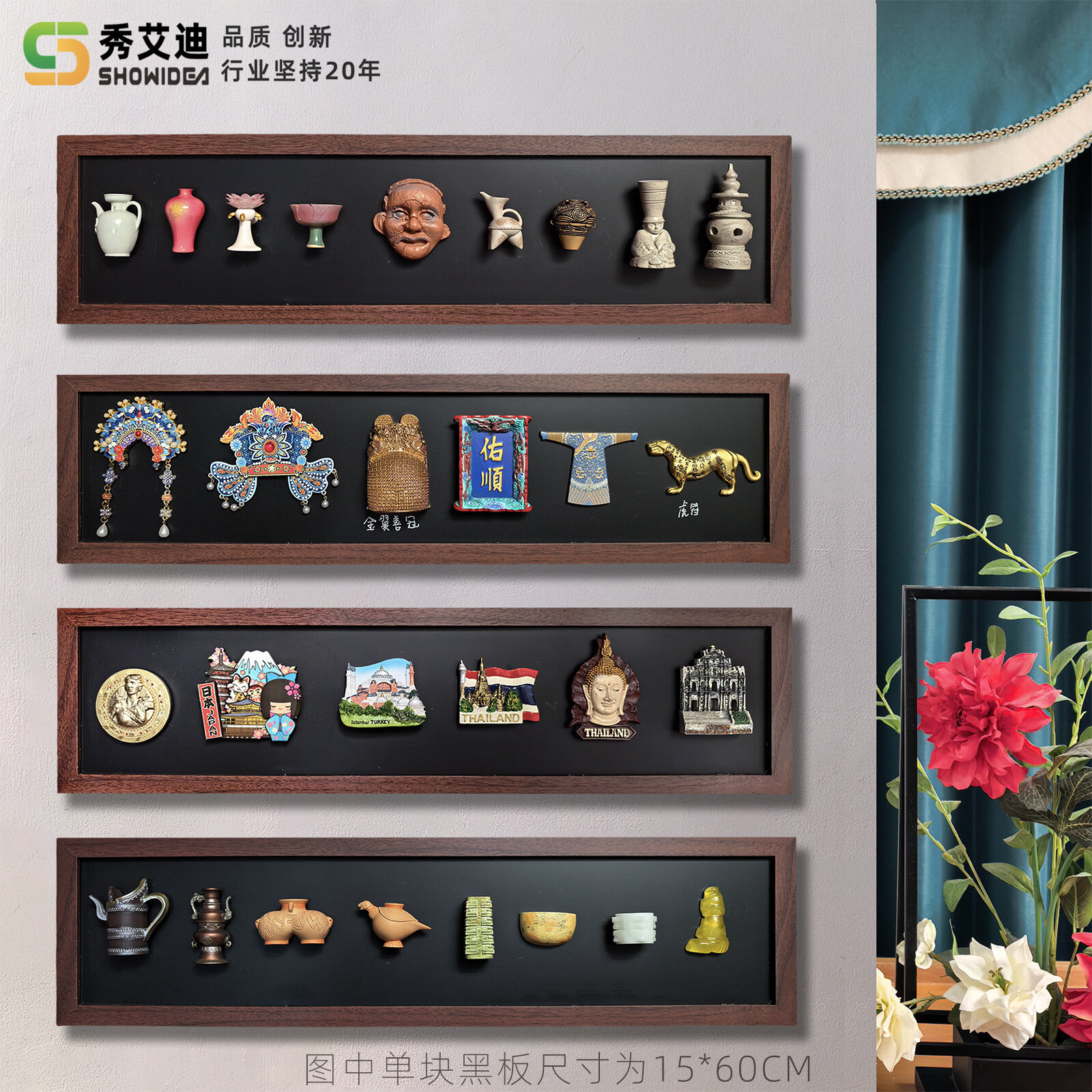 Магнитная доска Xiu Aidi из трех частей с черной доской, креативная настенная магнитная доска для холодильника, для домашнего использования, стираемая