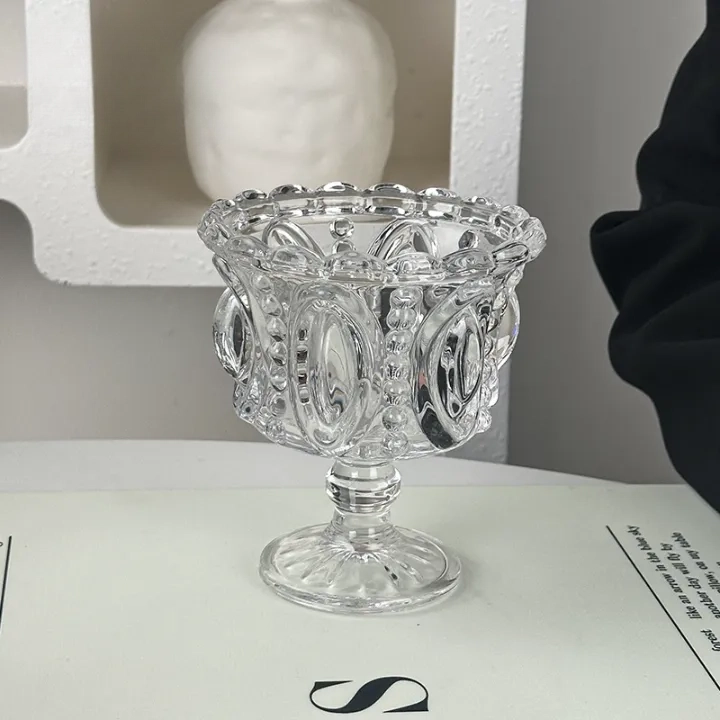 Стакан с мороженым, маленький хрустальный стакан, прозрачн， 10 см, 1 шт