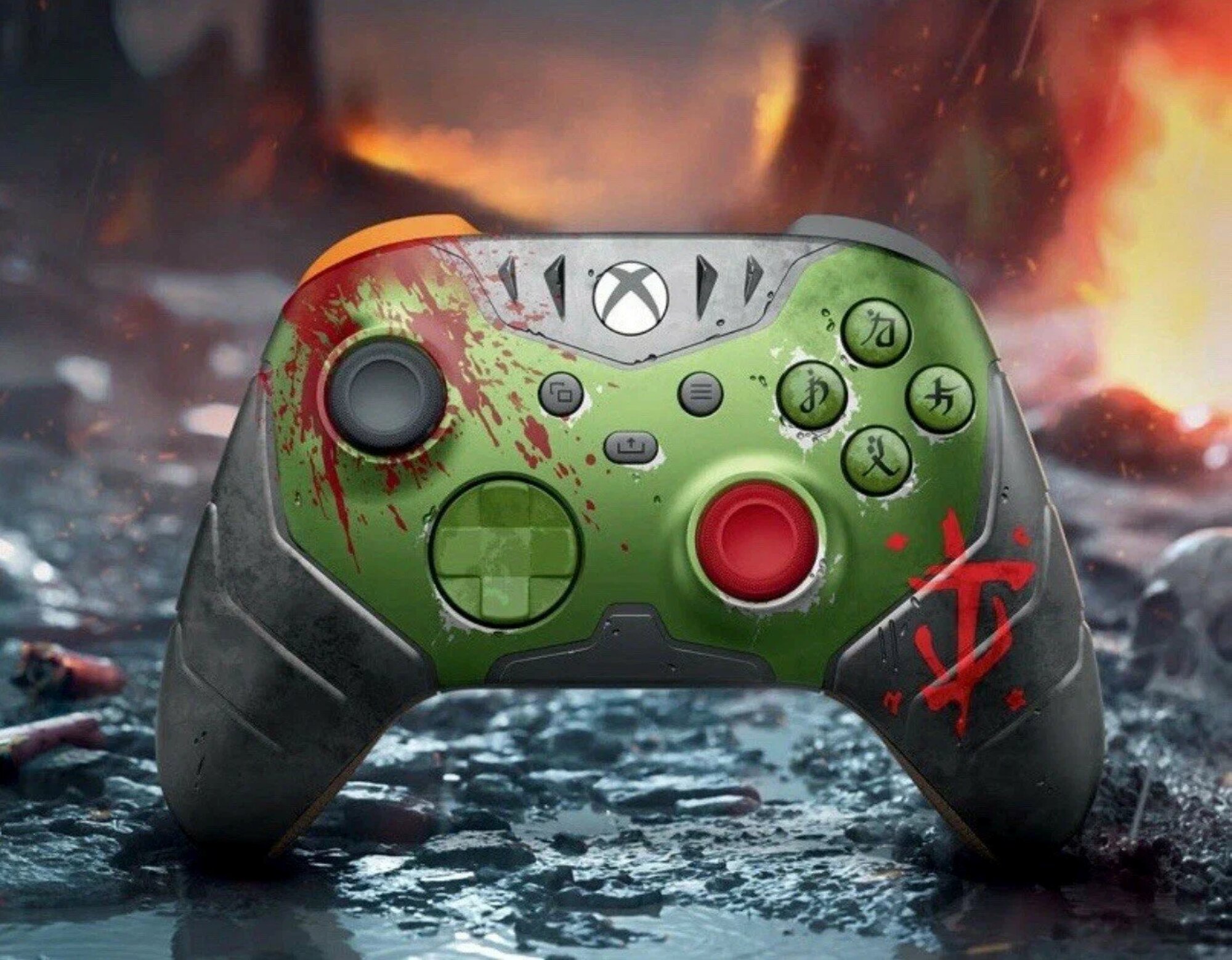 Геймпад Microsoft "Doom Edition", беспроводной, для ПК, Xbox, Android, iOS