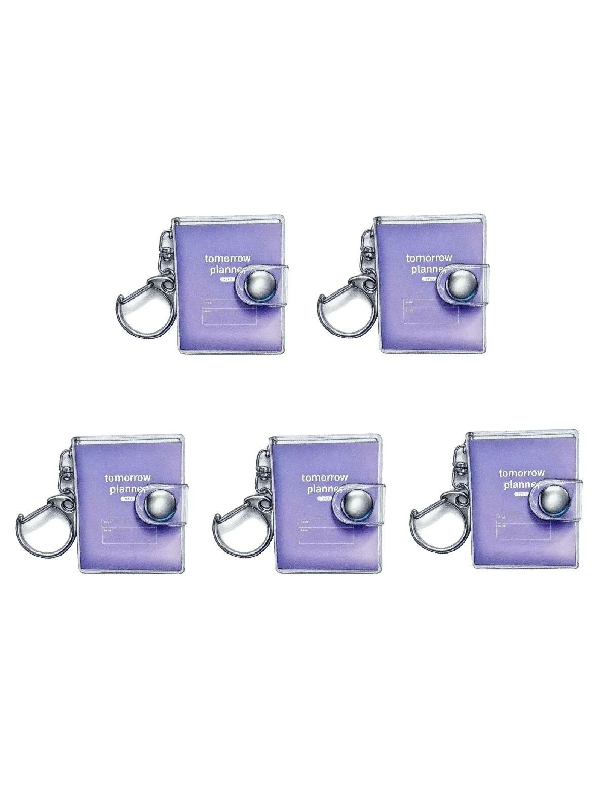 5шт Миниатюрный Блокнот-брелок Многоразовый журнал С брелоками для сумки-шарма