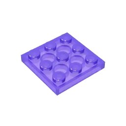 Фиолетовый LEGO® Brick 3x3 с 9 пупырками, Color: 160