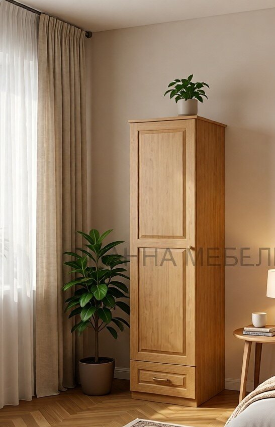 Шкаф Форест 1001 рианна из массива сосны 45*45*190, цвет - лак прозрачный