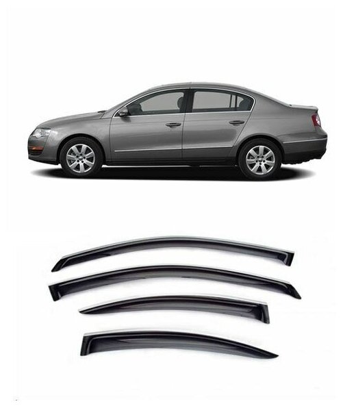 Дефлекторы боковых окон VOLKSWAGEN Passat Фольксваген Пассат B7 седан (2011-2015)
