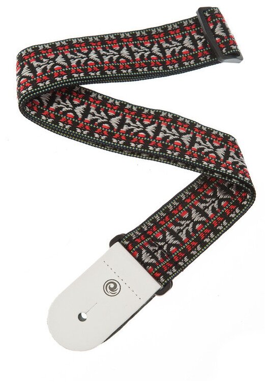 50G01 Woven Ремень для гитары текстильный, без наплечника, рисунок "Hootenanny Red" Planet Waves